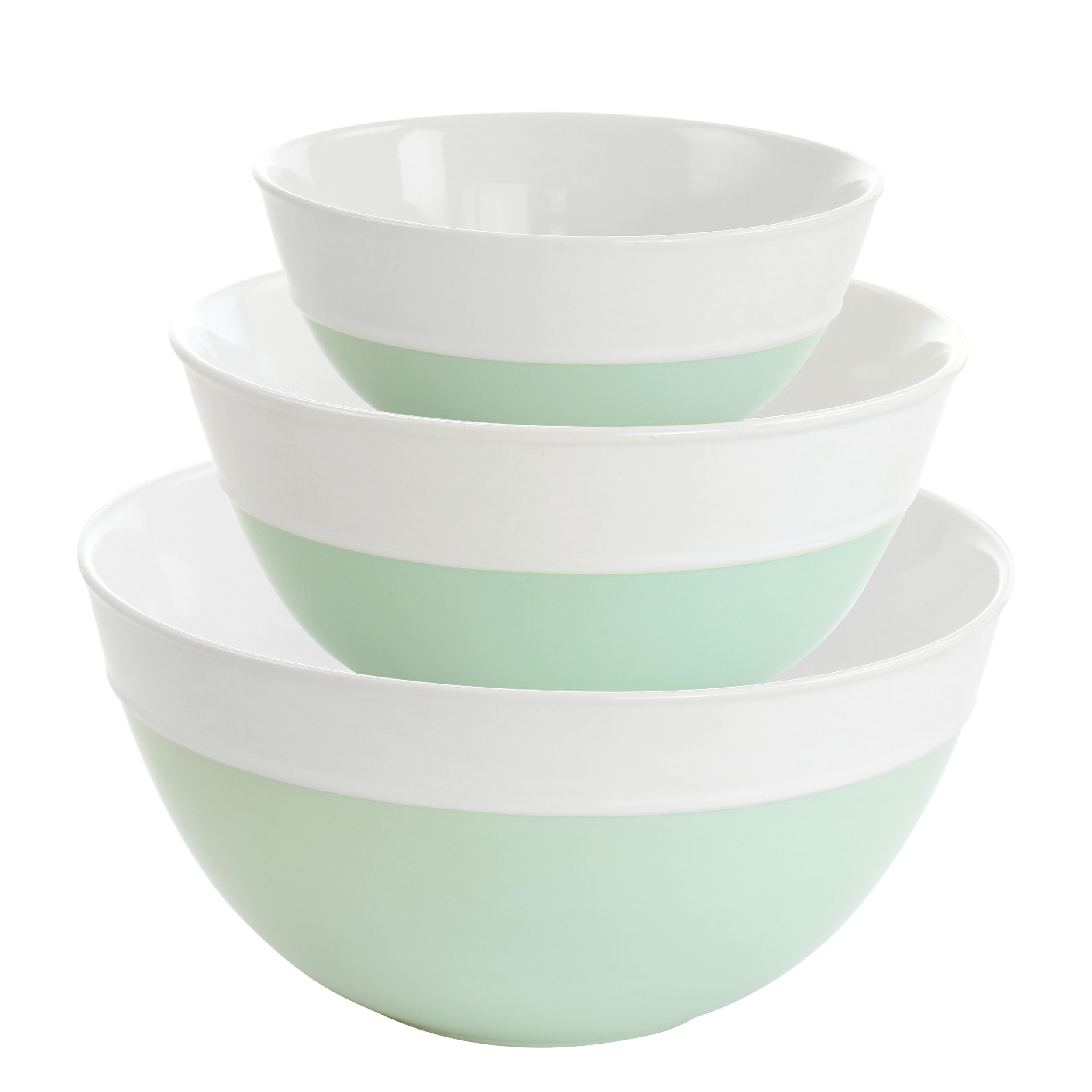 Martha Stewart Stoneware 3 Piece Nested Mixing Bowl Set | Wayfair