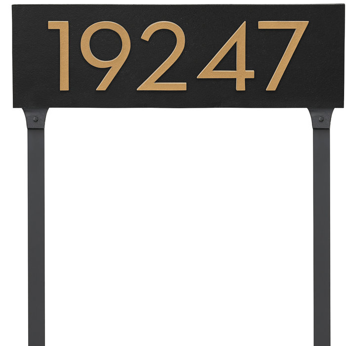 Montague Metal Products Floating 1-Line Lawn Address Sign & Reviews ...