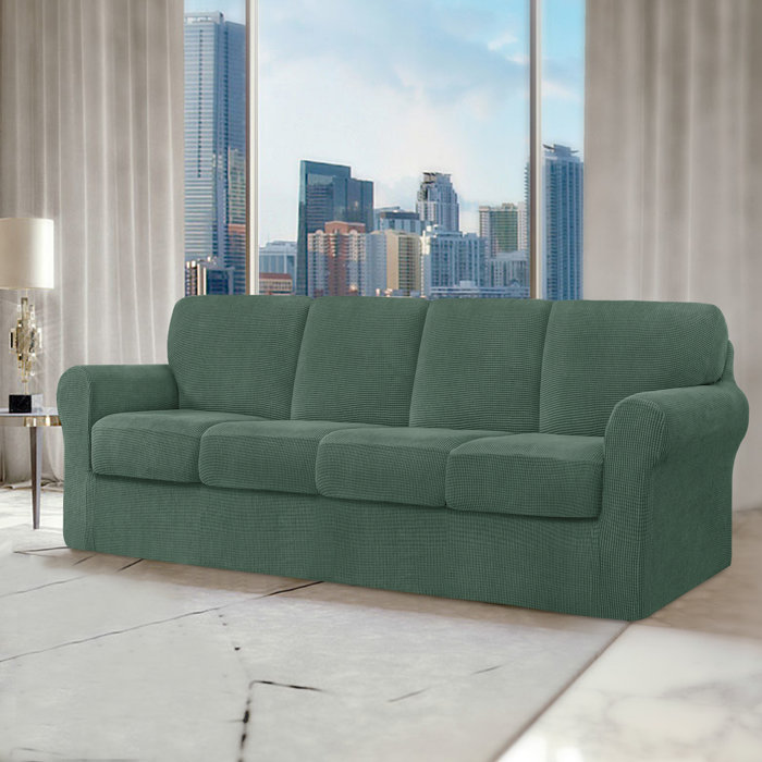 Rebrilliant Elastic Solid Separate Backrest Box Cushion Sofa Slipcover ...