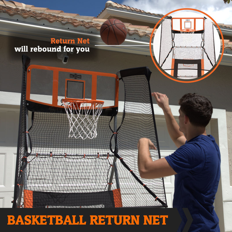 Hall Of Games Outdoor 2-in-1 Basketball And Baseball Pitchback Training ...