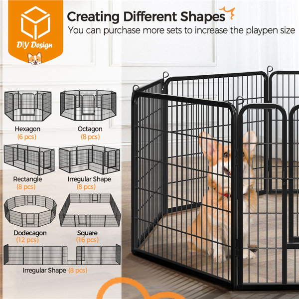 Yaheetech Heavy Duty Metal Dog Pen & Reviews | Wayfair