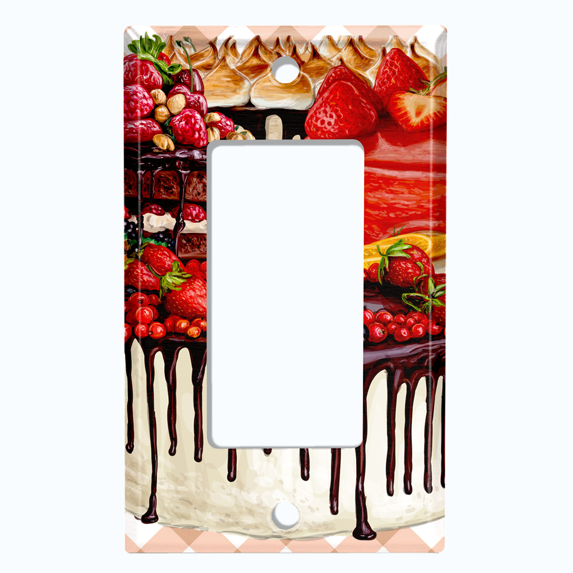 WorldAcc Layered Chocolate Cake Party Rocker Wall Plate | Wayfair