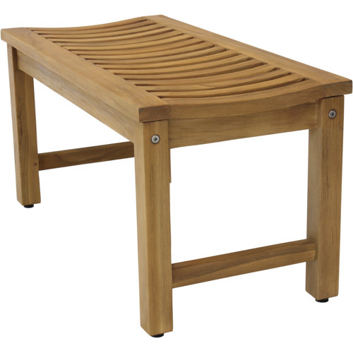 Aqua Teak Wood Outdoor Bench & Reviews | Wayfair