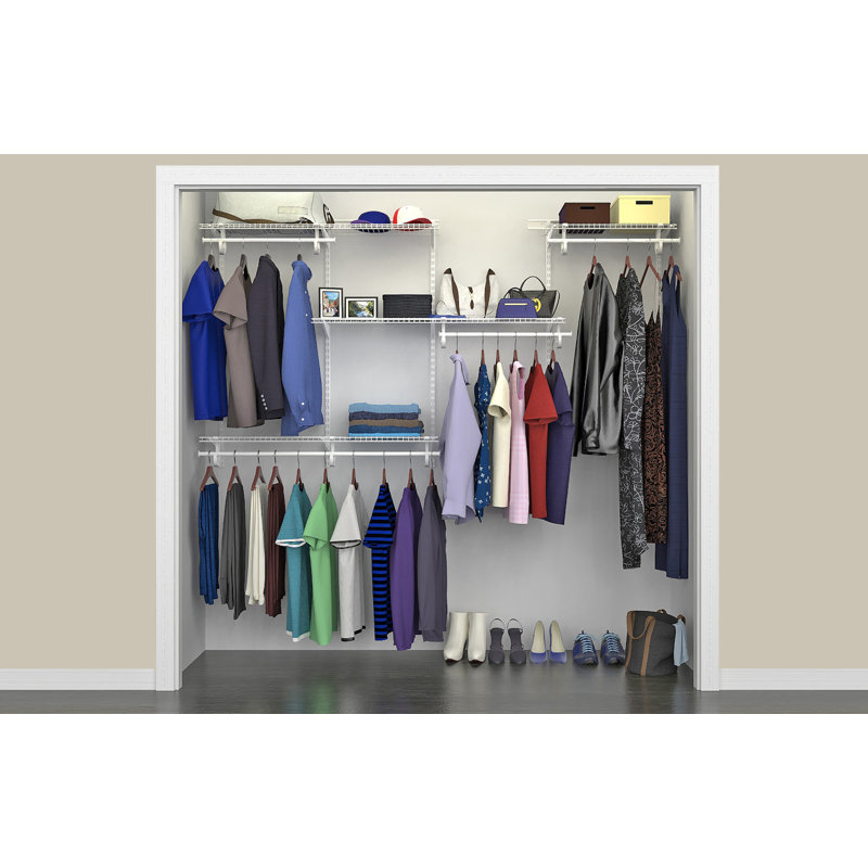 ClosetMaid ShelfTrack 60" W - 96" W Closet System Starter Kit & Reviews ...