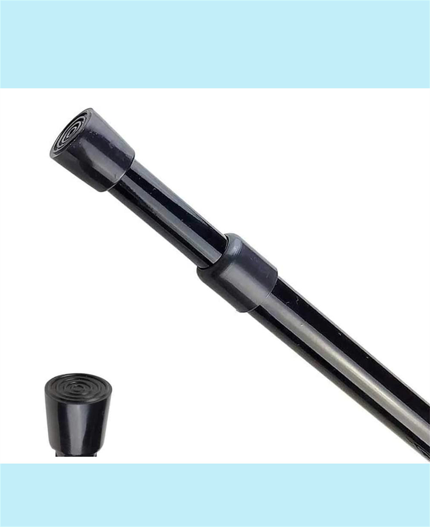 Red Barrel Studio® Black Adjustable 43" to 28" 0.51" Tension Rod | Wayfair