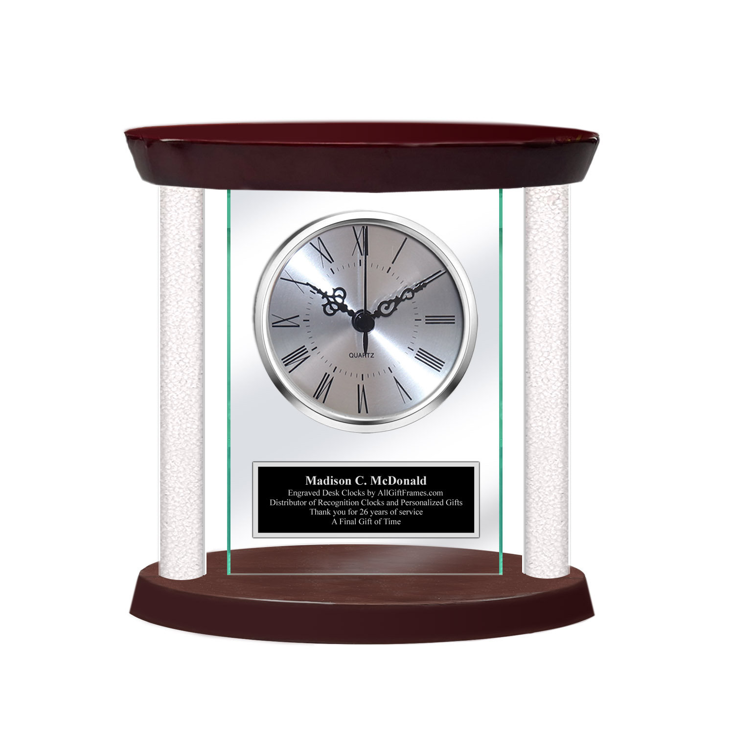 Red Barrel Studio® Personalized Diamond Clock Gift Engrave Retirement ...