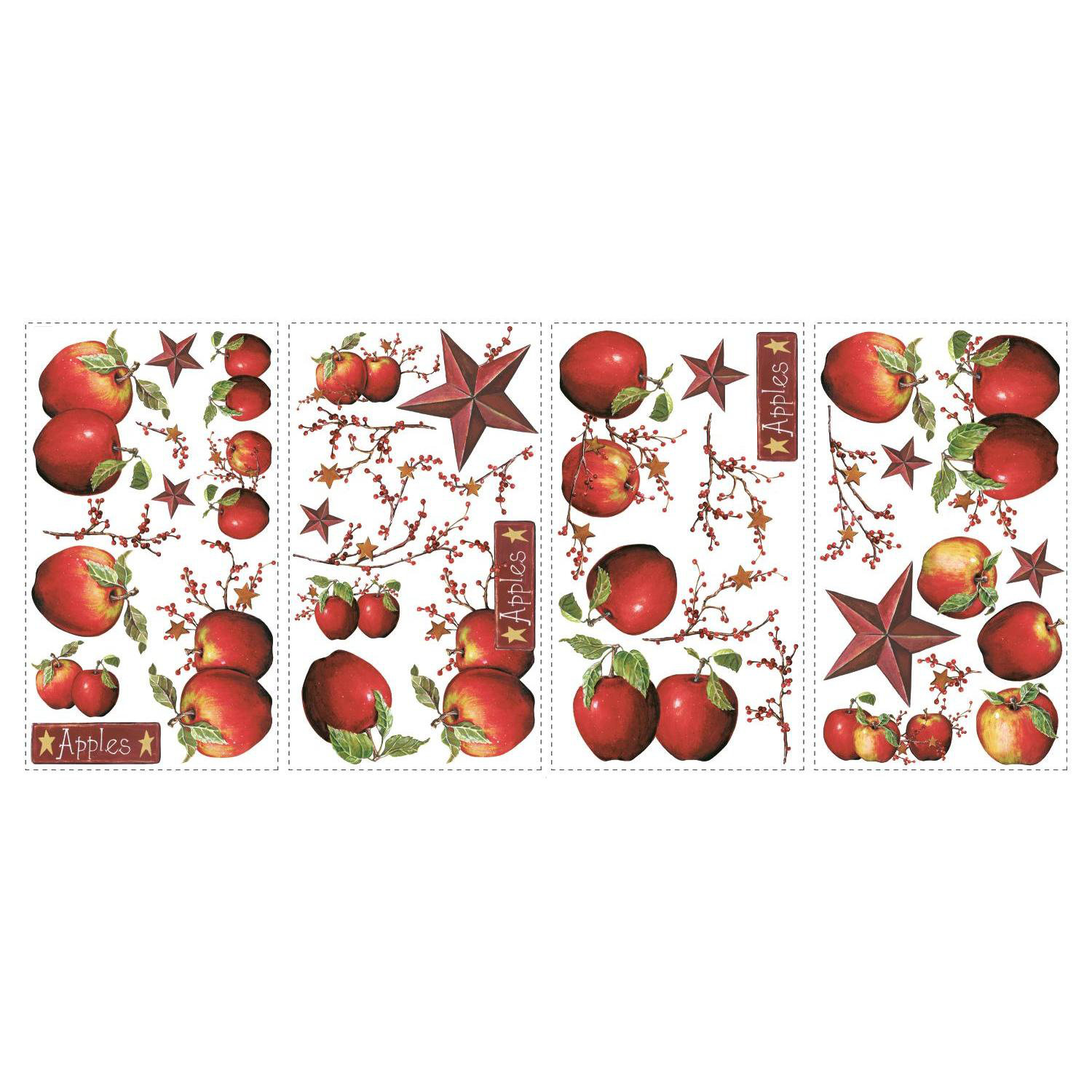 Room Mates Deco 40 Piece Country Apples Wall Decal & Reviews | Wayfair