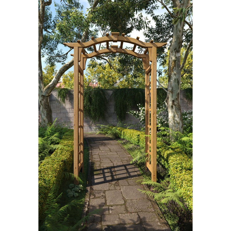 Vita 47" W x 18" D Wood Arbor & Reviews | Wayfair