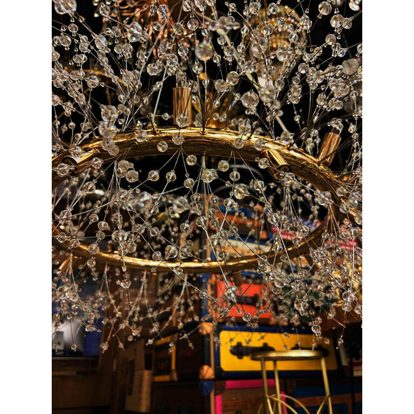 Mercer41 Jannuel 16 - Light Crystal Sputnik Wagon Wheel Chandelier ...