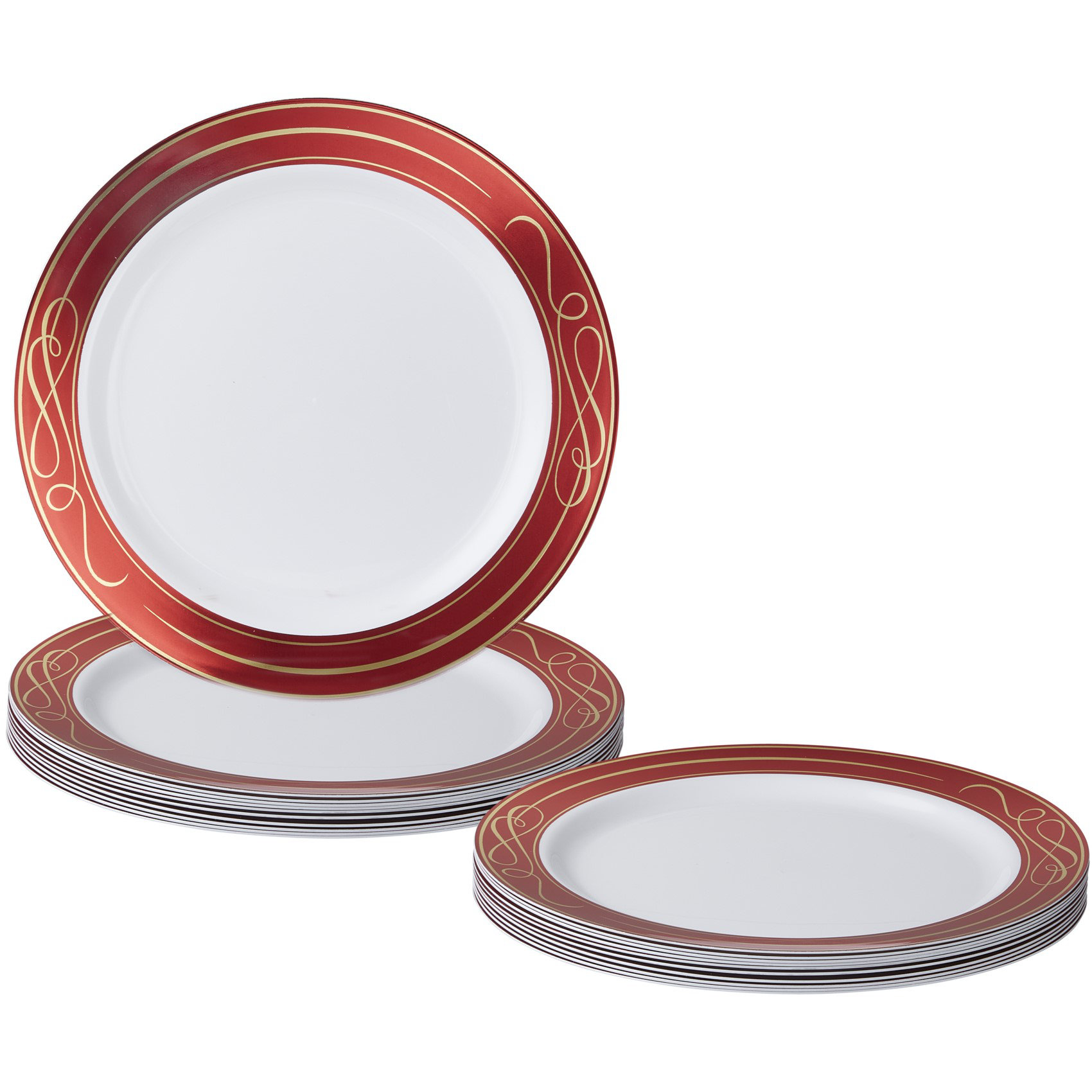 Silver Spoons Elegant Disposable Plates For Party - (10 Piece) Heavy ...