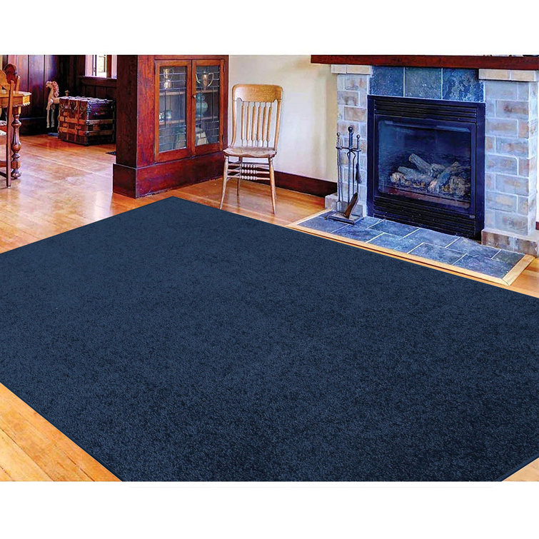 Latitude Run® Navy Performance Navy Rug | Wayfair