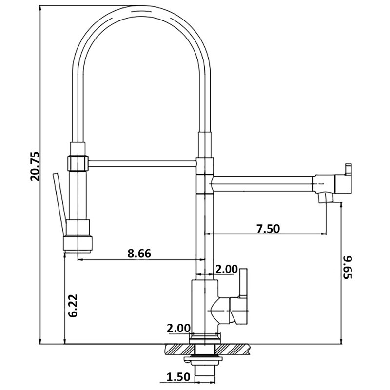 RAEN Lilac Pull Down Kitchen Faucet & Reviews | Wayfair
