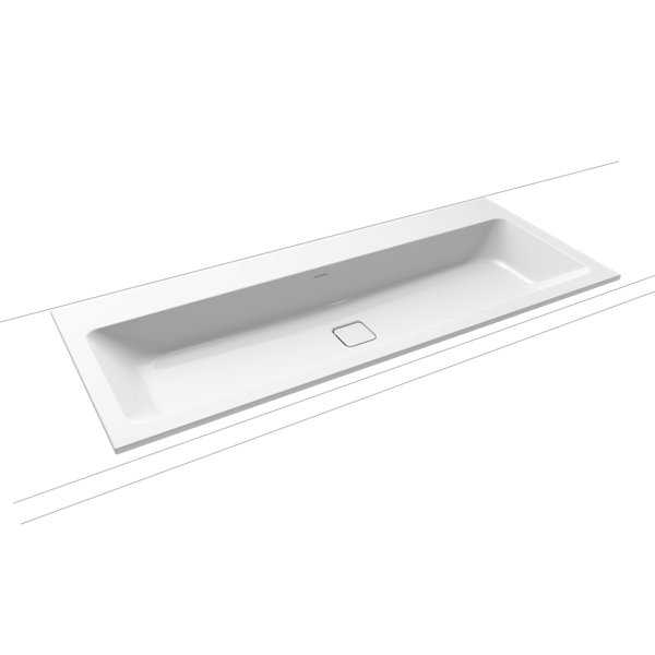 Kaldewei Pergamon Metal Rectangular Inset Basin Bathroom Sink | Wayfair ...