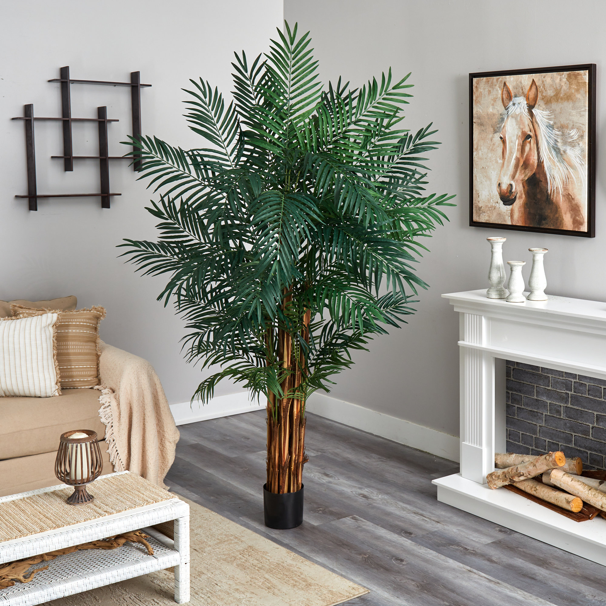 Bayou Breeze 84'' Faux Palm Tree in Pot & Reviews | Wayfair