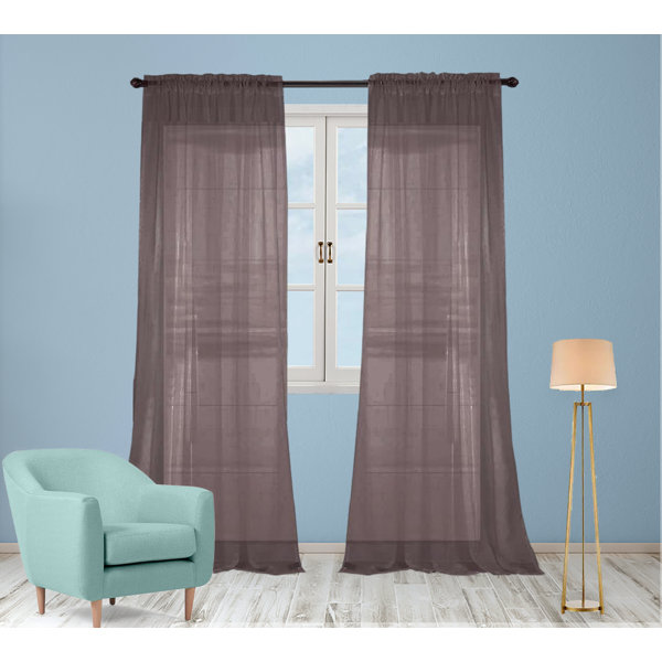 Gracie Oaks Mento Linen Sheer Curtains / Drapes Pair - Wayfair Canada