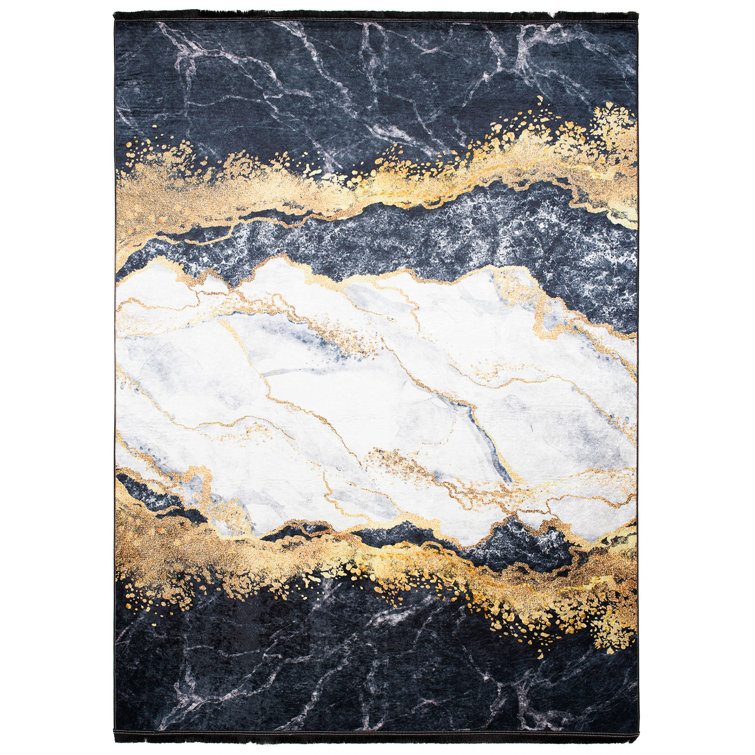 Fairmont Park Clapton Flatweave Black/Grey/White Rug | Wayfair.co.uk