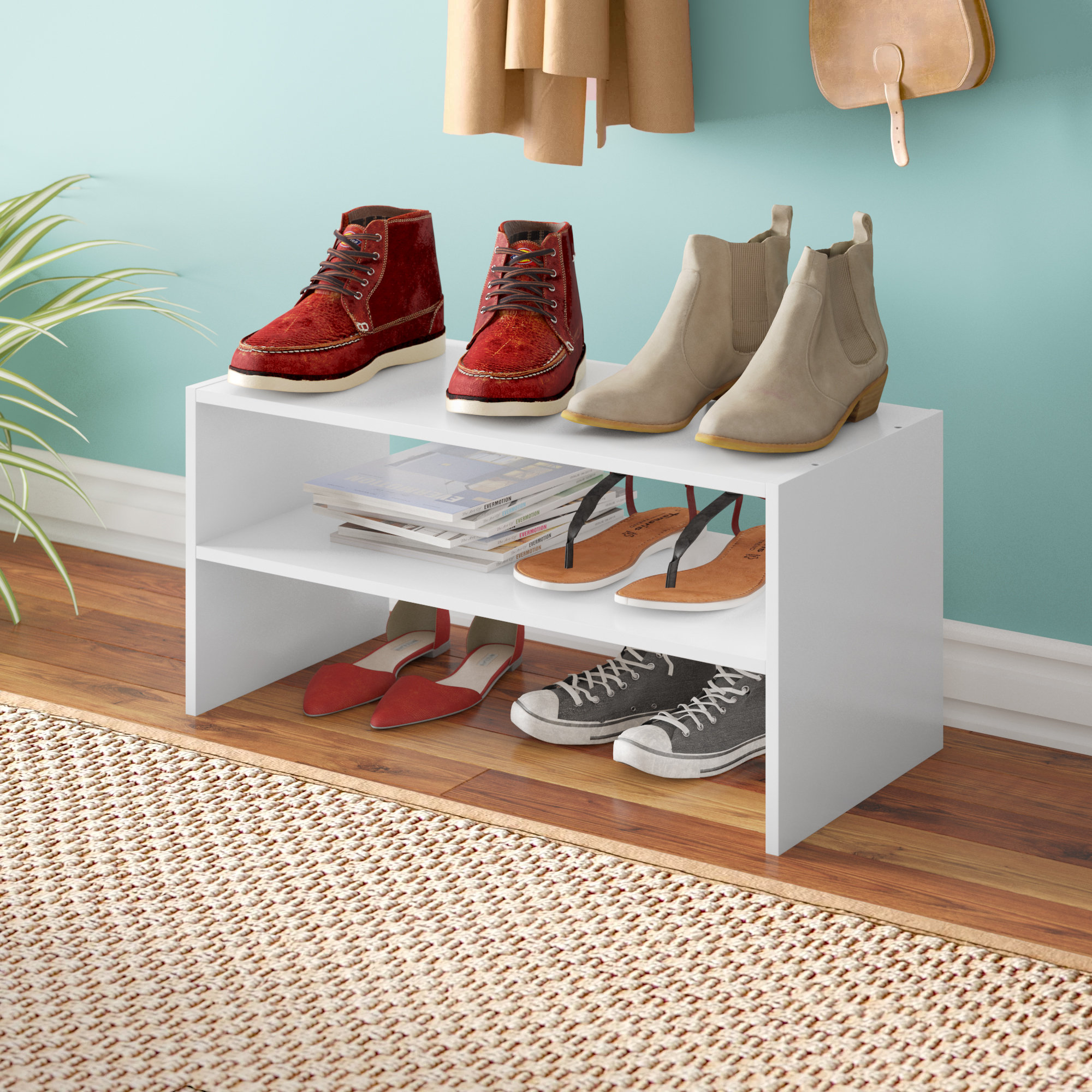 Rebrilliant Whitman 9 Pair Stackable Shoe Rack & Reviews | Wayfair