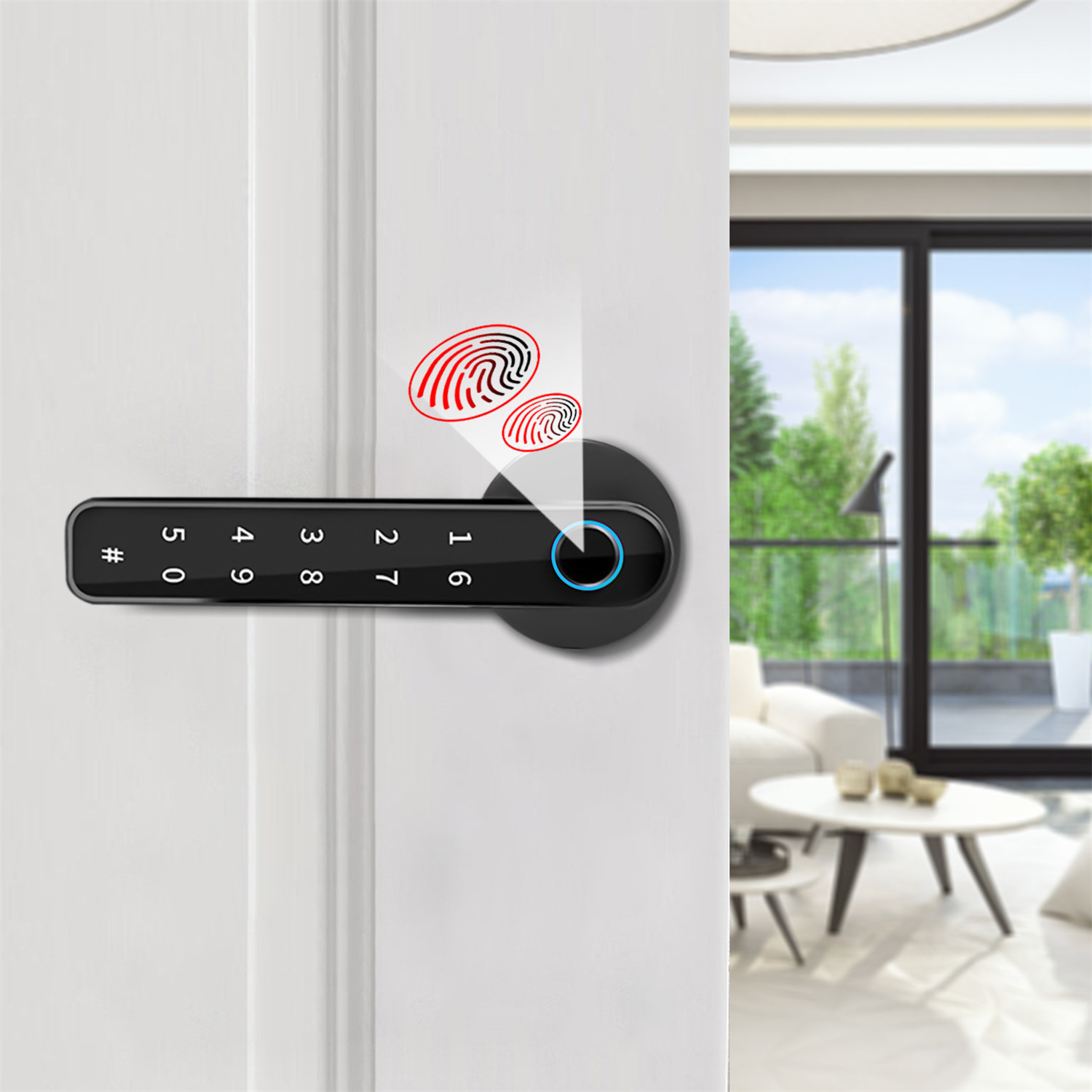 YINXIER Smart Fingerprint Combination Door Lock | Wayfair