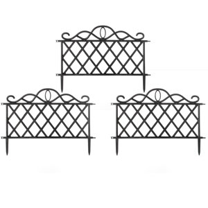 Gardenised 14'' H x 18.75'' W Black Metal Fencing & Reviews | Wayfair