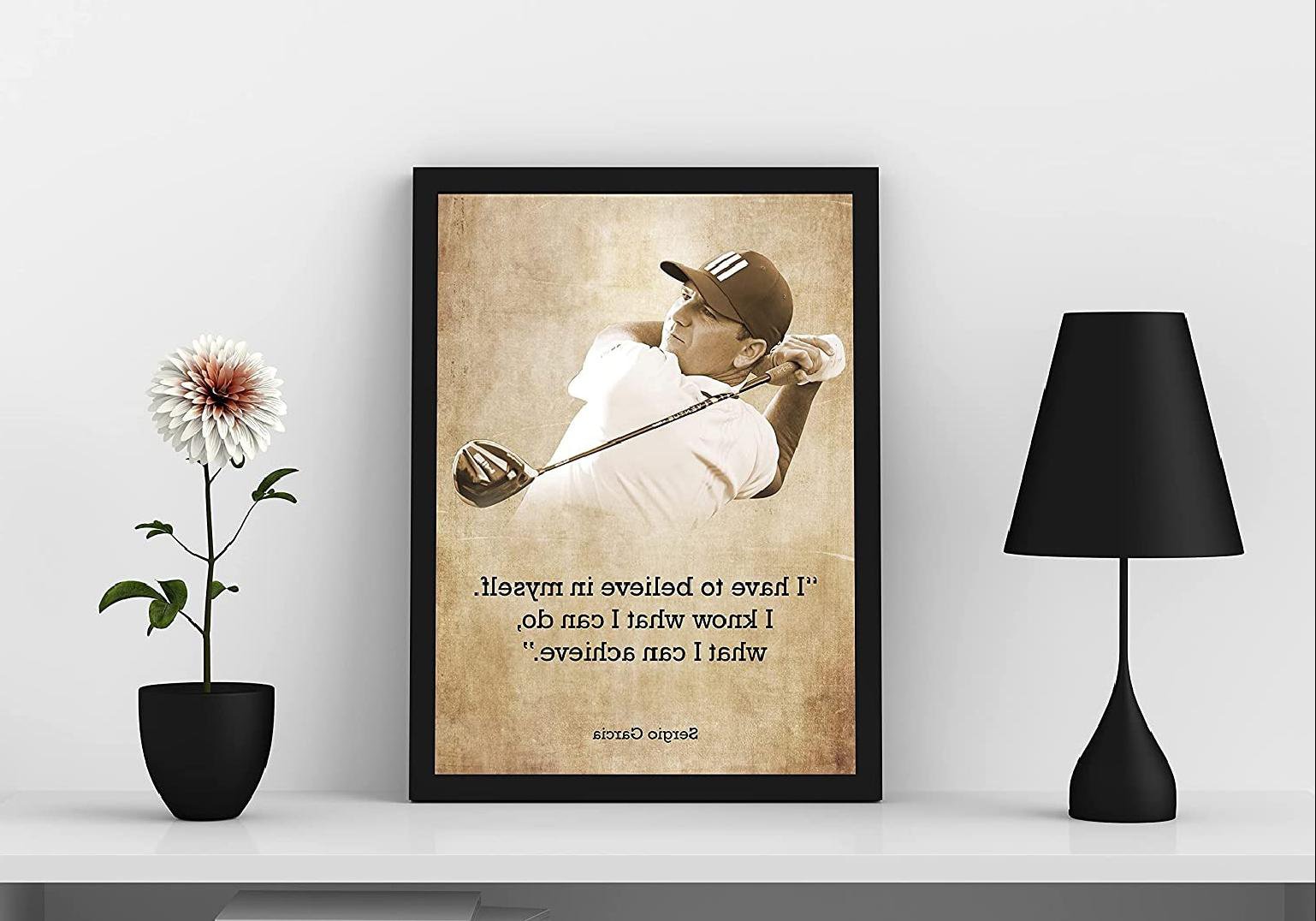 Trinx Motivational Golf Positive Quote Poster Wall Décor | Wayfair
