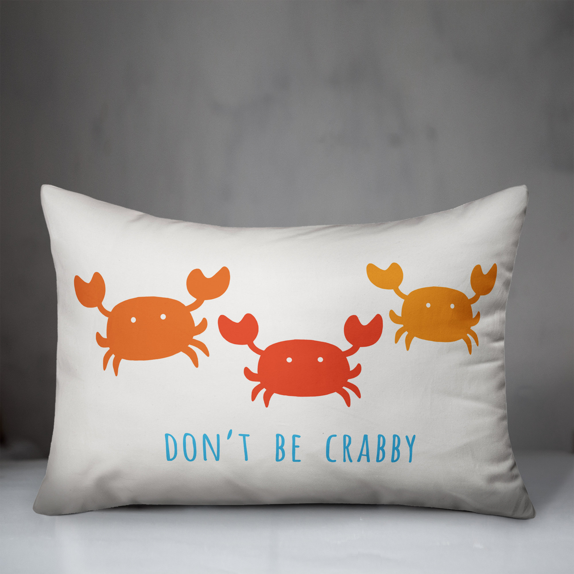 Designs Direct Creative Group Don't Be Crabby Rectangular Pillow | Wayfair