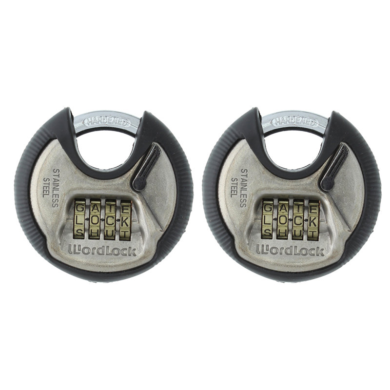 Wordlock 4-Dial Combination Disc Padlock (2-Pack) - Wayfair Canada