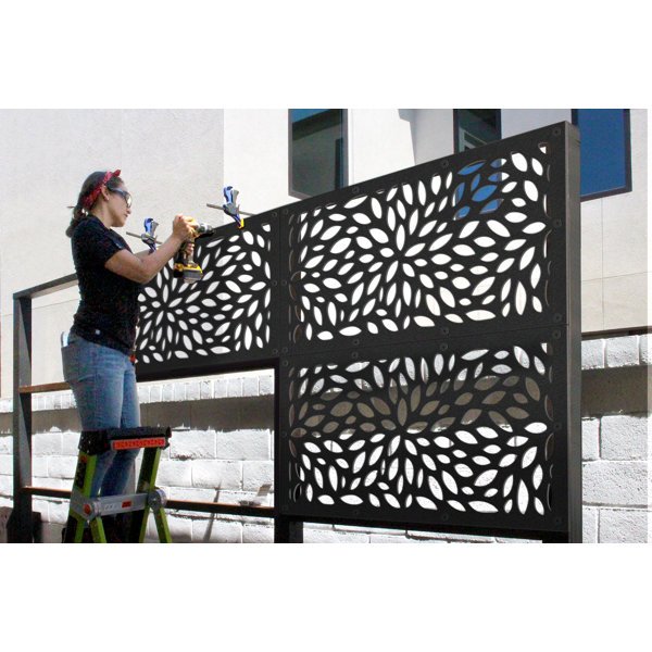 DESIGN-VU Floral Decorative Privacy Panel | Wayfair