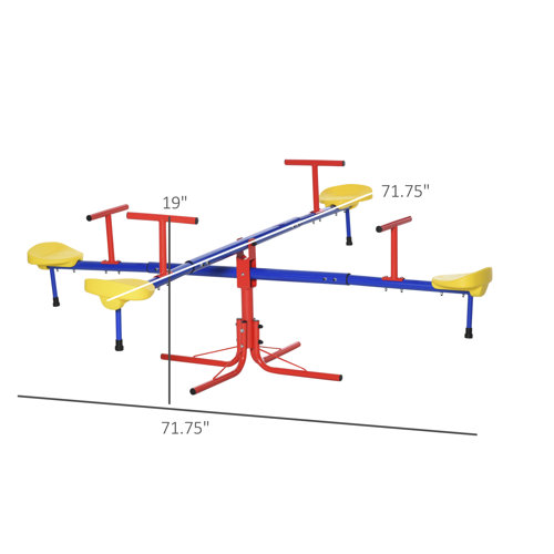 Outsunny 4 Seat Plastic Teeter Totter & Reviews | Wayfair