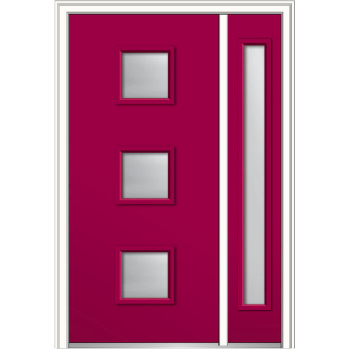 Verona Home Design Spotlight Glass Ready to Install Steel Prehung Front ...