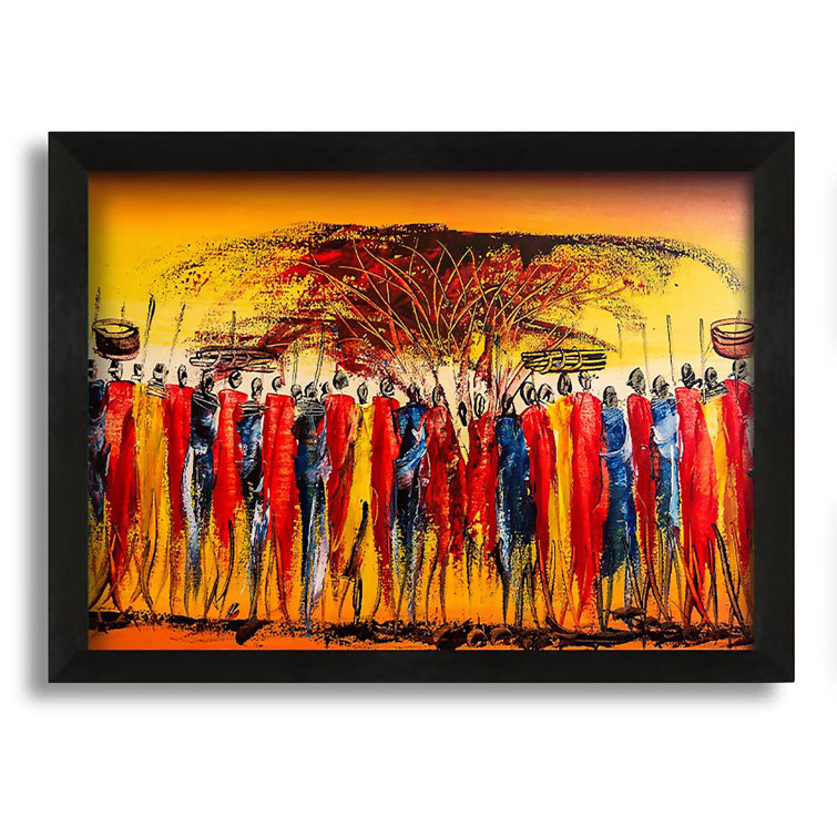 Ophelia & Co. African Tribe Offering - Picture Frame Painting on Canvas ...