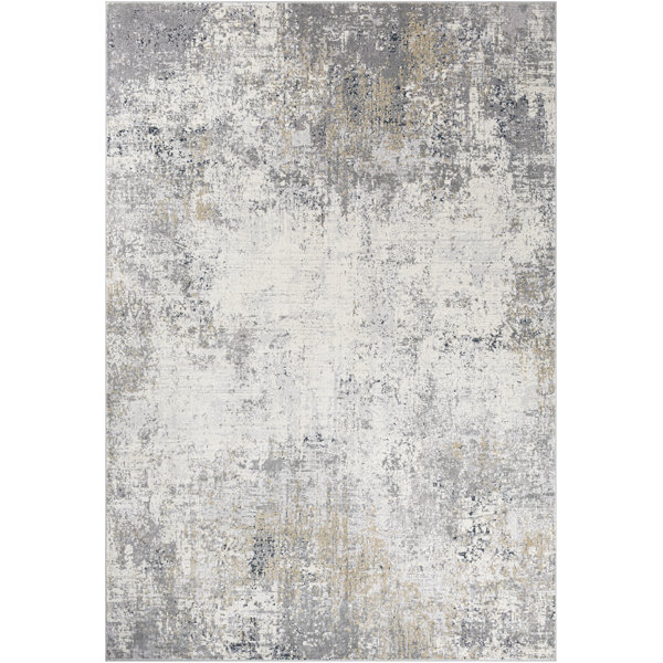 17 Stories Adelene Abstract Ivory/Gray Area Rug & Reviews | Wayfair