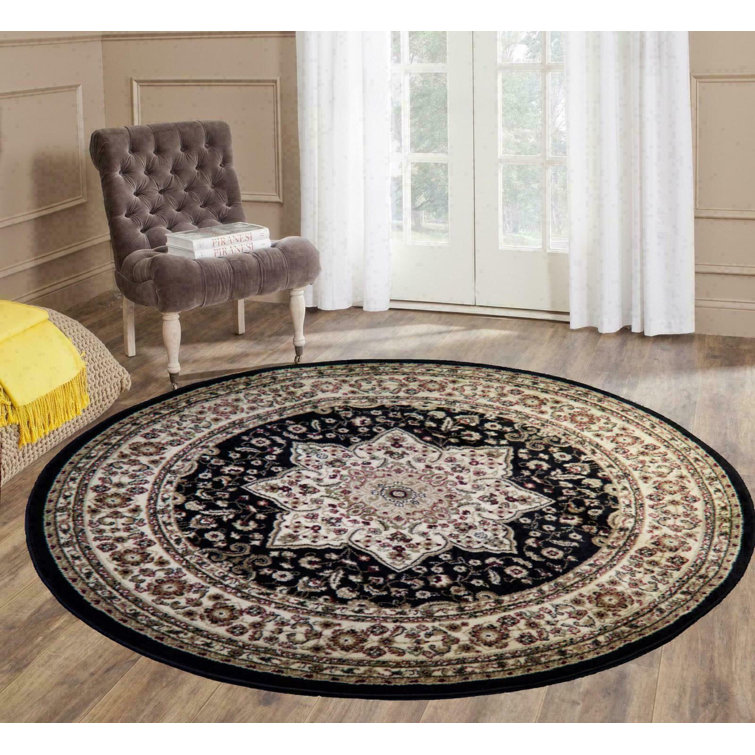 Latitude Vive Black_Rome Traditional Floral Rug | Wayfair.co.uk