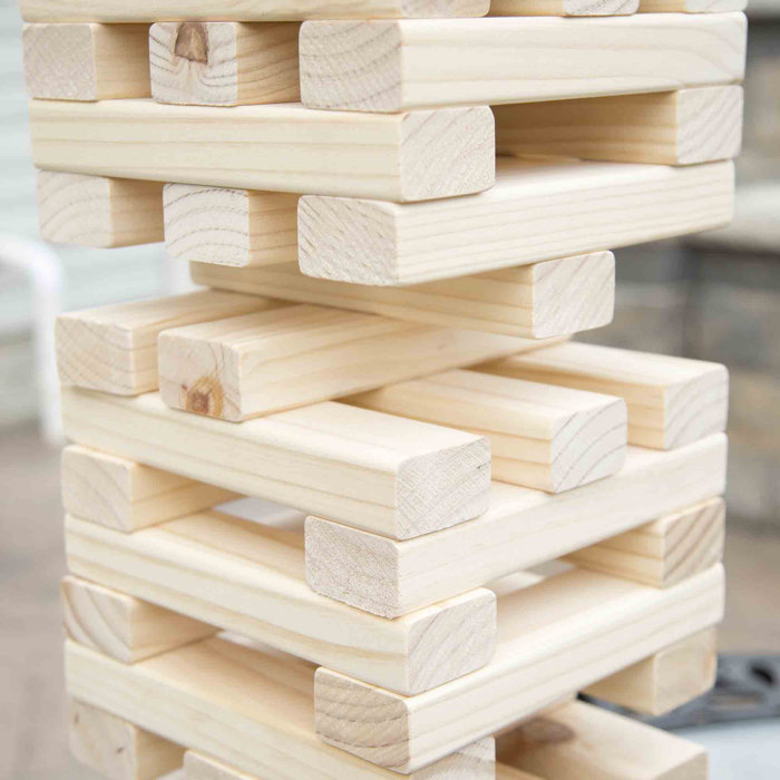 Hey! Play! Large Wooden Tower Stacking Game & Reviews | Wayfair