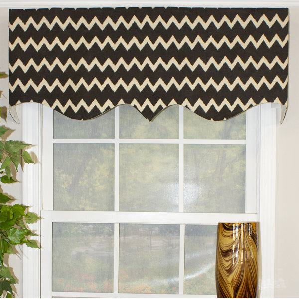 Hokku Designs Generation Chevron Cotton Blend 50'' Window Valance in ...