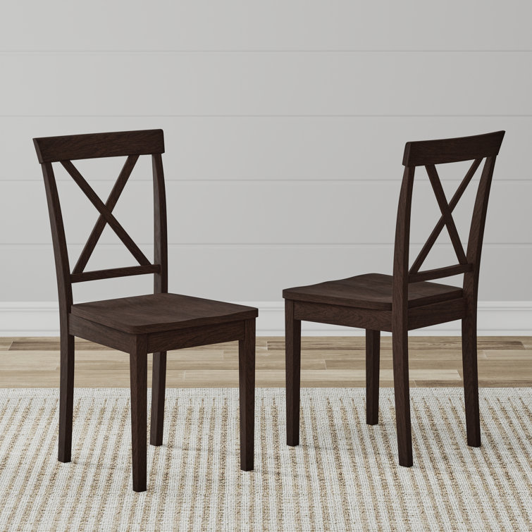 Breakwater Bay Traeger Solid Wood Cross Back Side Chair | Wayfair