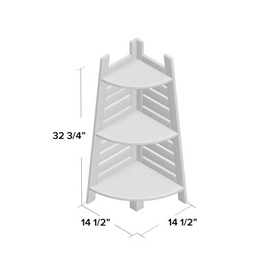 Dotted Line™ Ayden Solid Bamboo Wood Bathroom Corner Shelves & Reviews ...