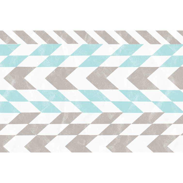 Natur Pur Small Blue And Grey Pattern - Wrapped Canvas | Wayfair.co.uk