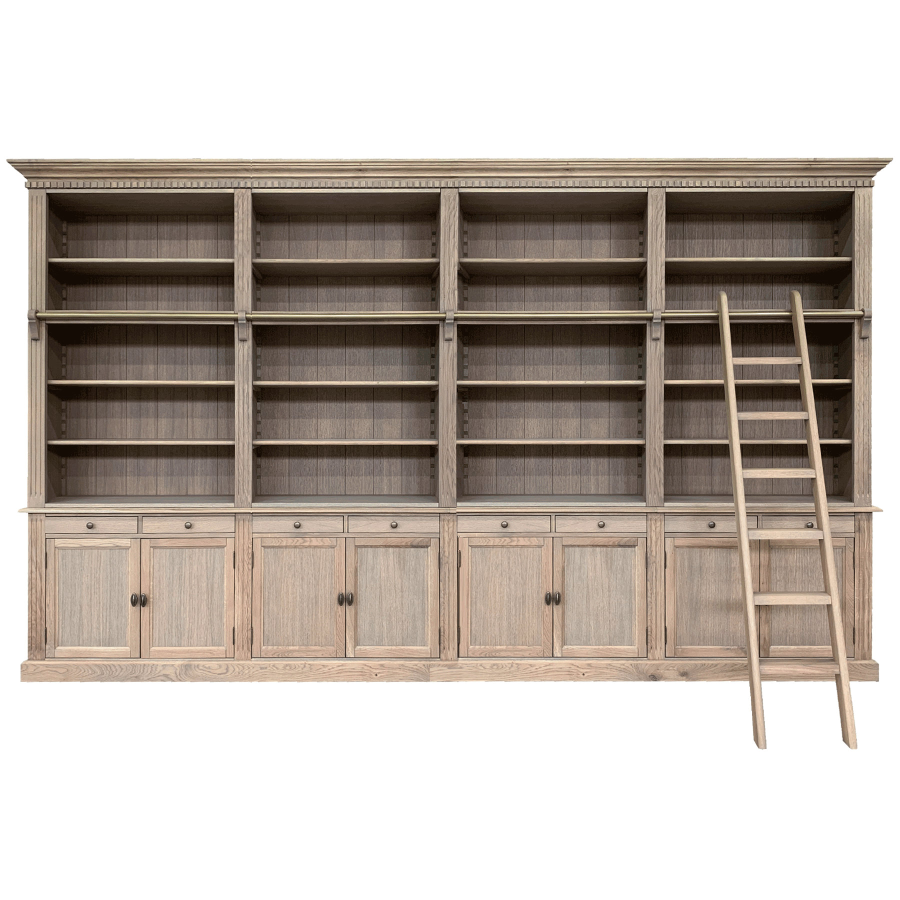 Rosalind Wheeler Cregg 240Cm H x 400Cm W Solid Wood Library Bookcase ...