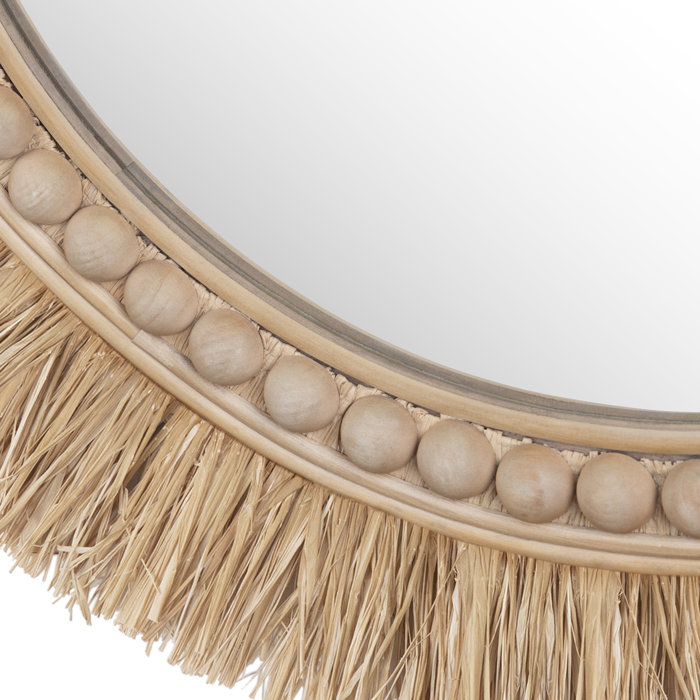 Laurel Foundry Modern Farmhouse Rina Round Rattan Wall Mirror & Reviews ...