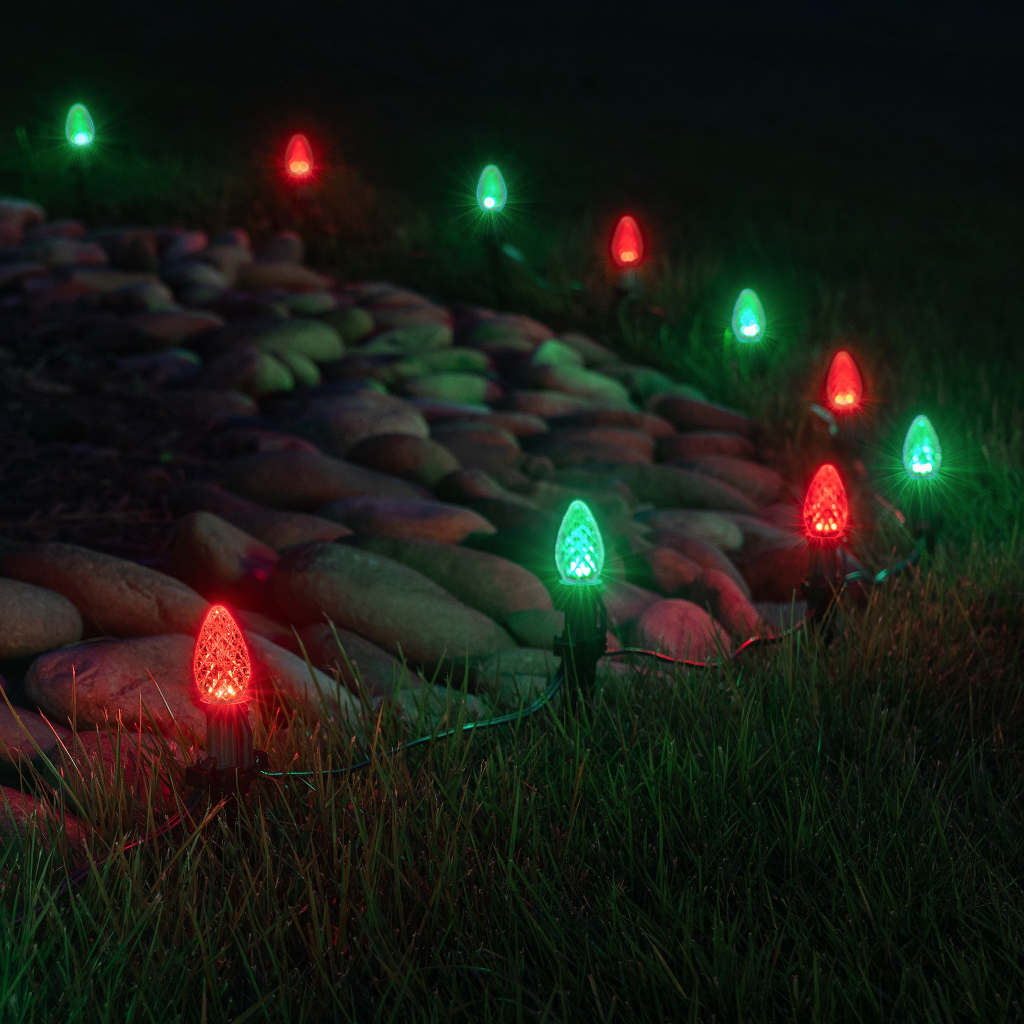 Wintergreen Lighting OptiCore LED Shatterproof Christmas Luminary & Pathway Lights | Wayfair