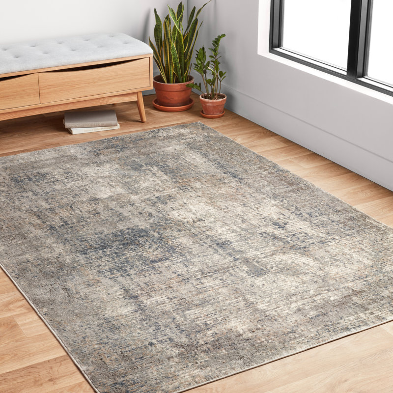 Williston Forge Eleanore Denim/Slate Area Rug & Reviews | Wayfair