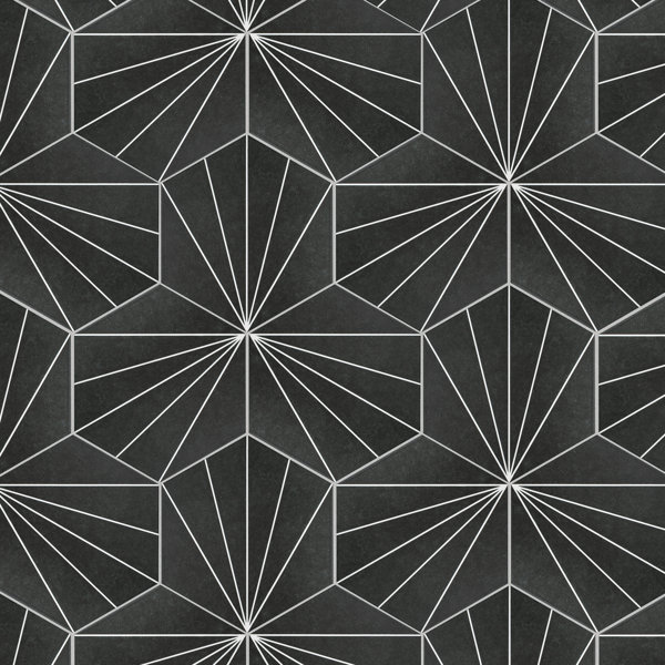 Merola Tile Aster 9" x 10" Porcelain Patterned Wall & Floor Tile ...