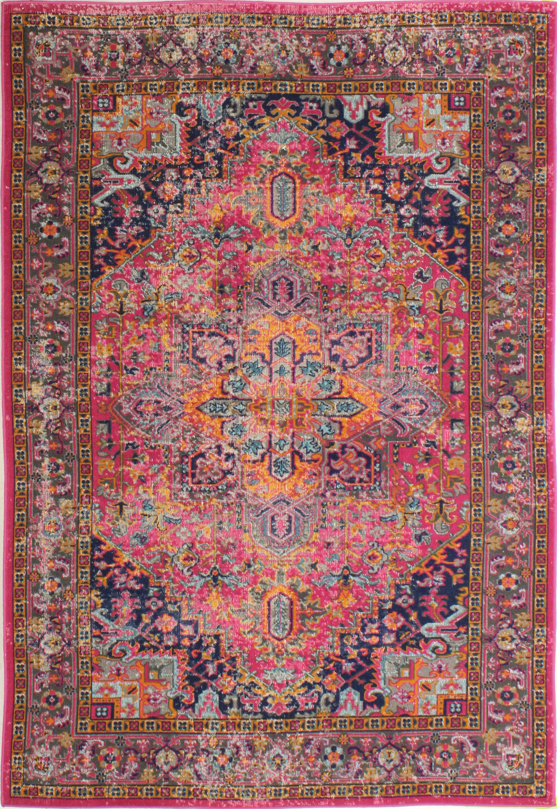 Mistana™ Ashburn Oriental Fuchsia Area Rug & Reviews | Wayfair