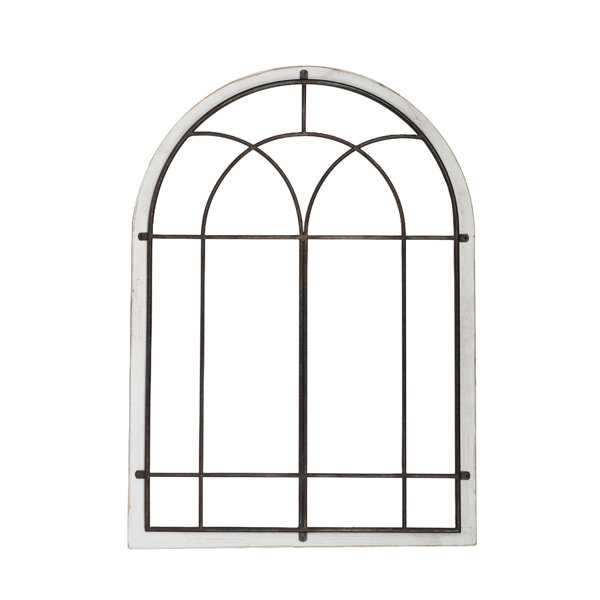 Ophelia & Co. Distressed Wood And Metal Window Arch Wall Decor | Wayfair