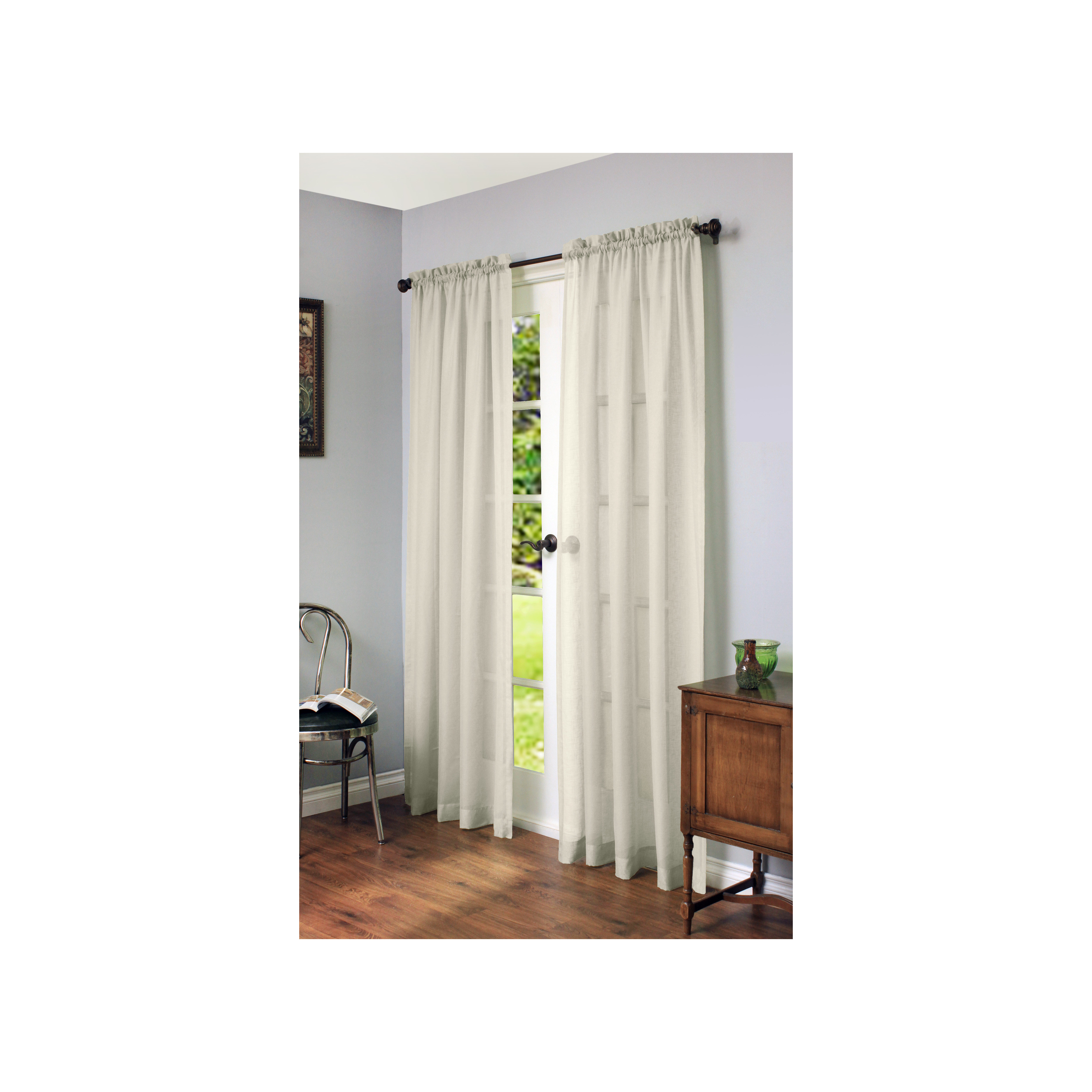 Latitude Run® Solid Sheer Rod Pocket Single Curtain Panel | Wayfair