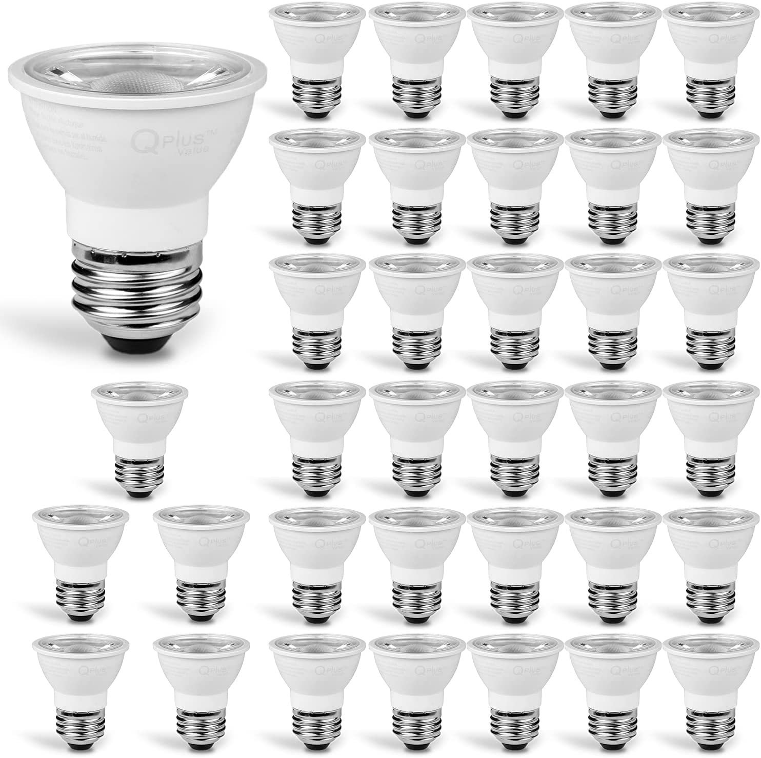 QPLUS PAR16 LED Dimmable Light Bulb, E26/Medium (Standard), 7 Watt (50 ...