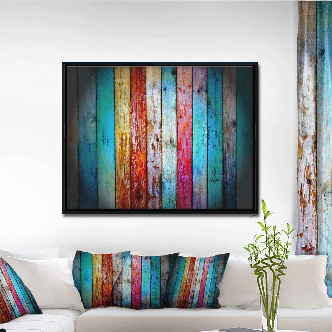 East Urban Home Vintage Wooden Pattern - Painting | Wayfair