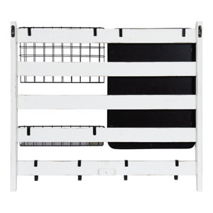 Kate and Laurel Tanner Wall Function Key Organizer with Key Hooks | Wayfair