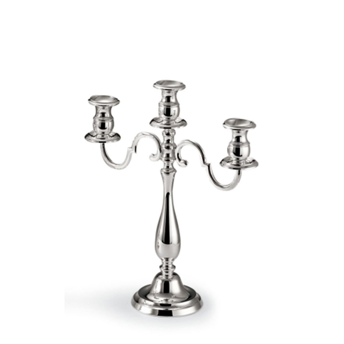 Greggio English 3 Light Silver Candelabra | Wayfair