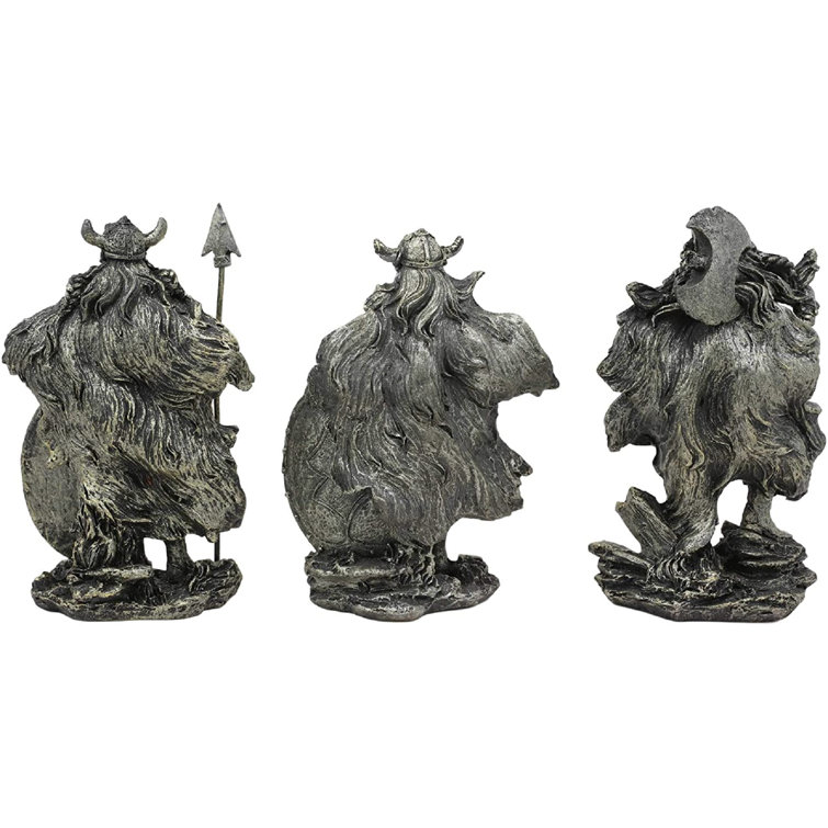 Red Barrel Studio® 3 Piece Sabir Small Norse Viking Warlock Gods and ...